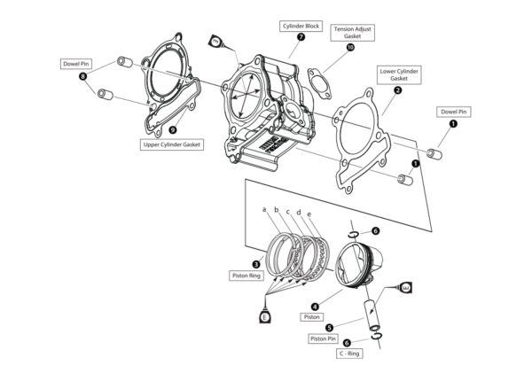 Cylinder Block Open Water Jacket - UMA Racing